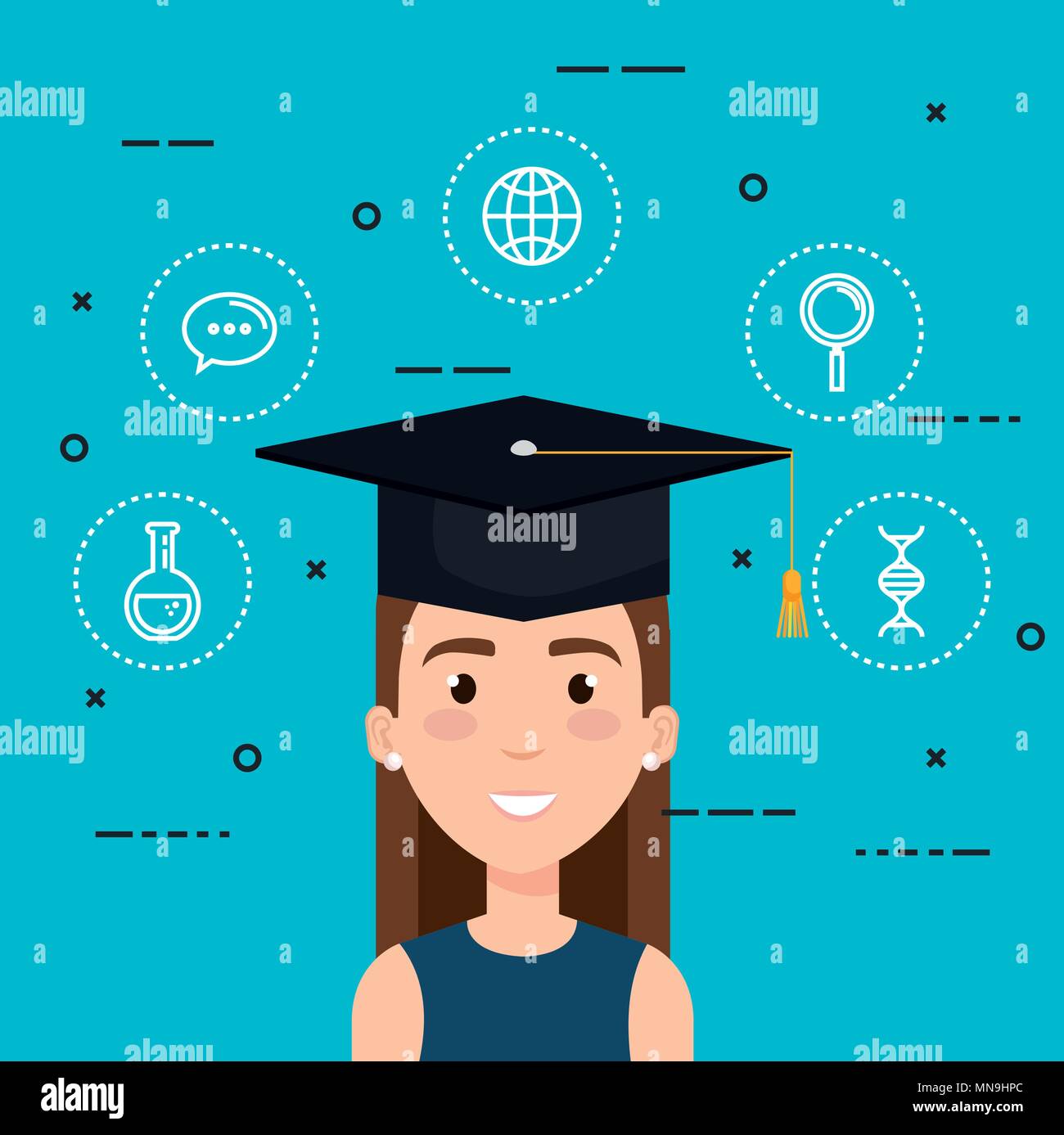 Female elearning Stock Vector Images - Alamy