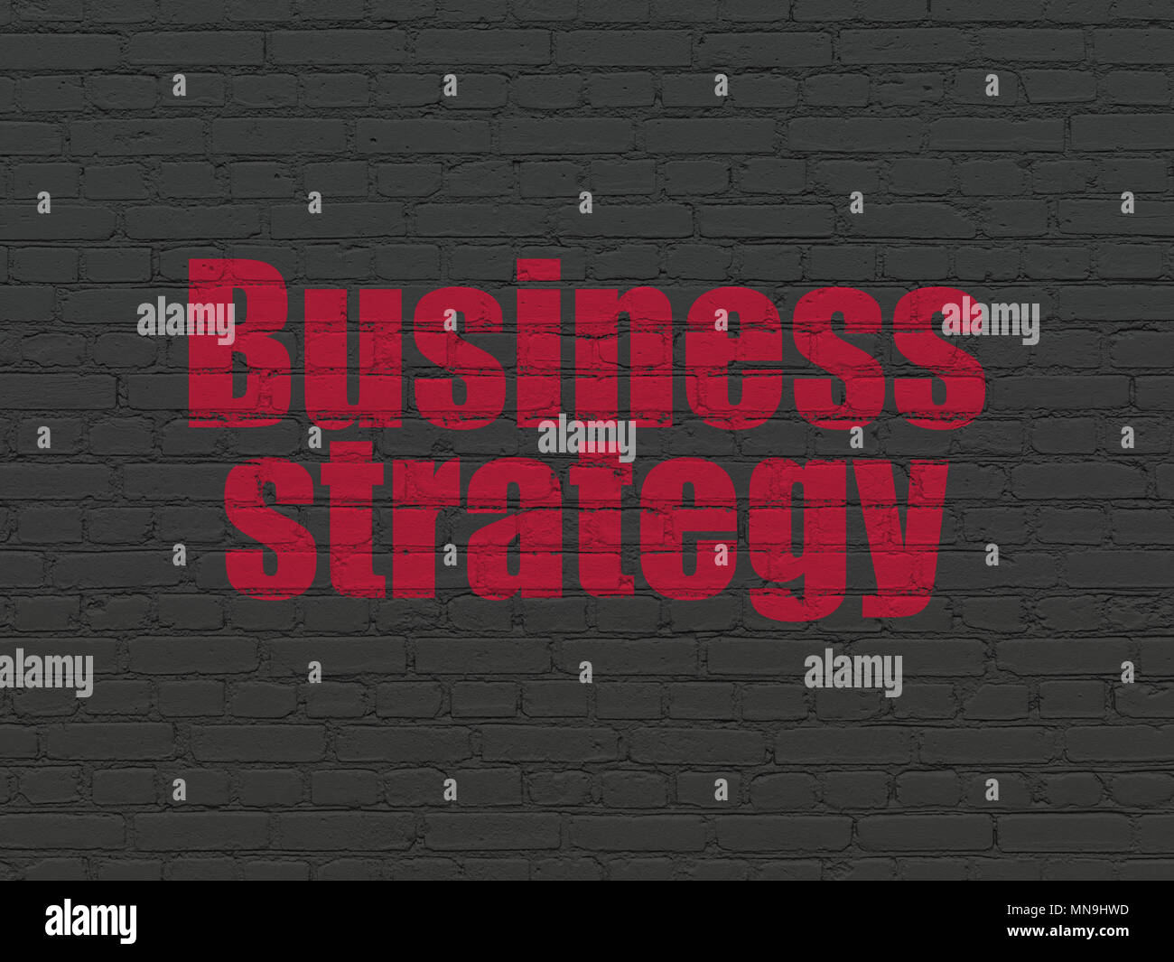 Finance concept: Business Strategy on wall background Stock Photo - Alamy