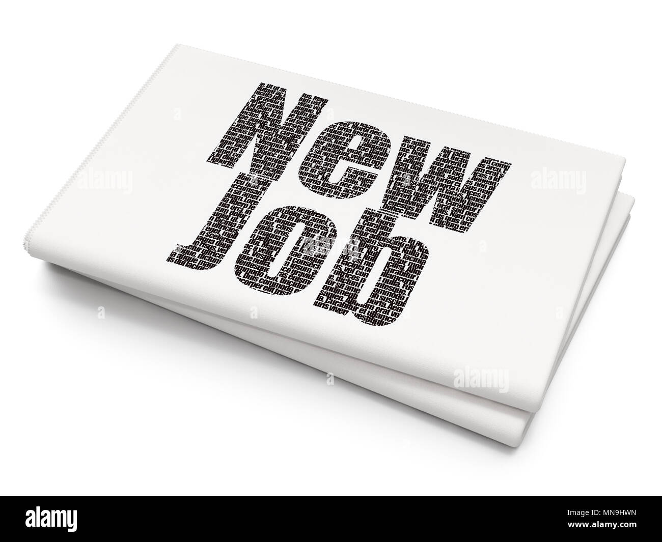 Finance concept: New Job on Blank Newspaper background Stock Photo - Alamy
