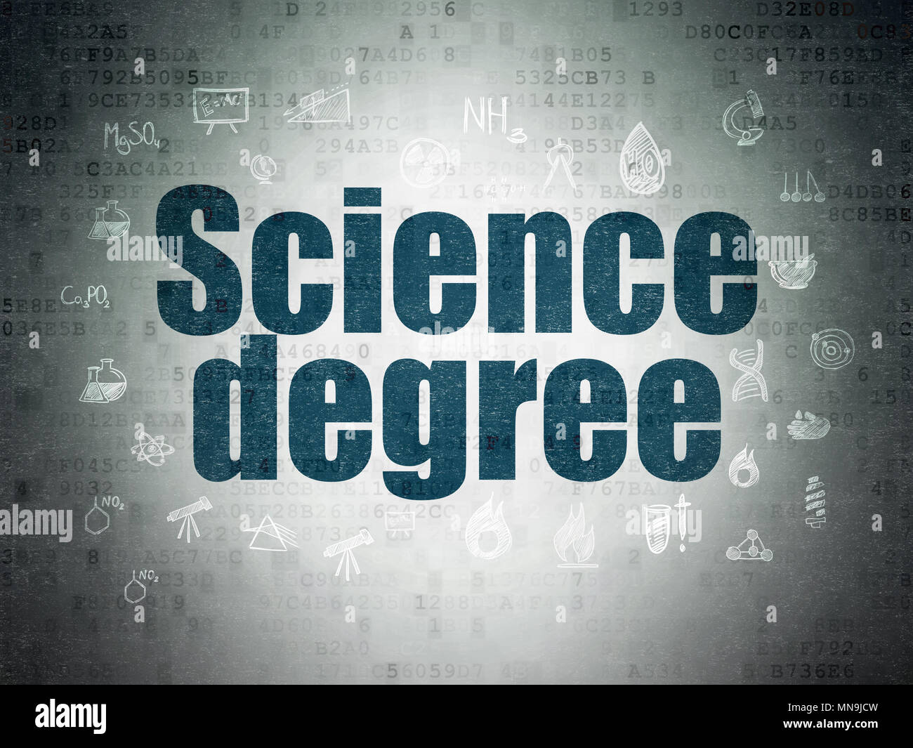 Science concept: Science Degree on Digital Data Paper background Stock ...