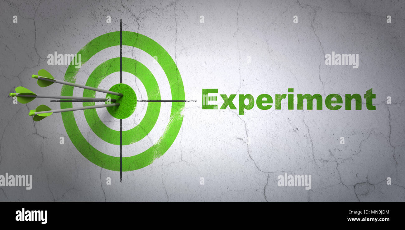 Science concept: target and Experiment on wall background Stock Photo ...