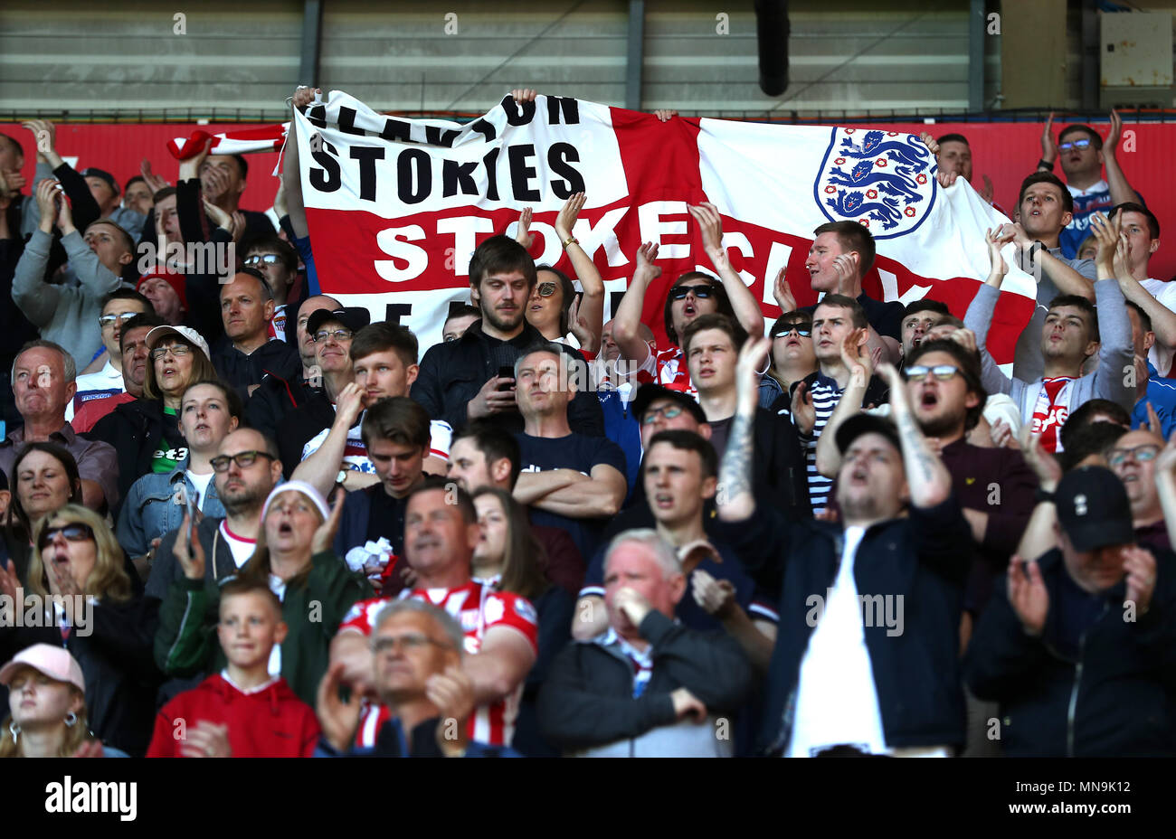 Stoke City fans during the Premier League match Stock Photo - Alamy