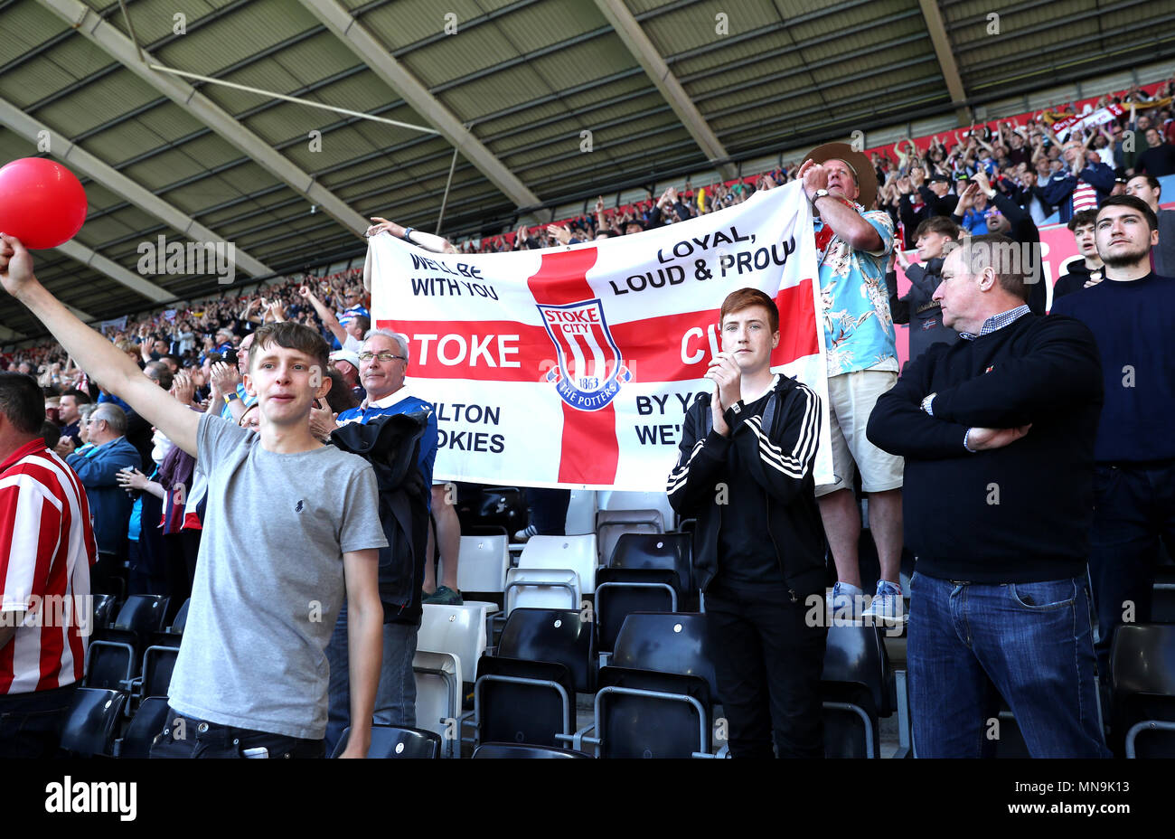 Stoke City fans during the Premier League match Stock Photo - Alamy
