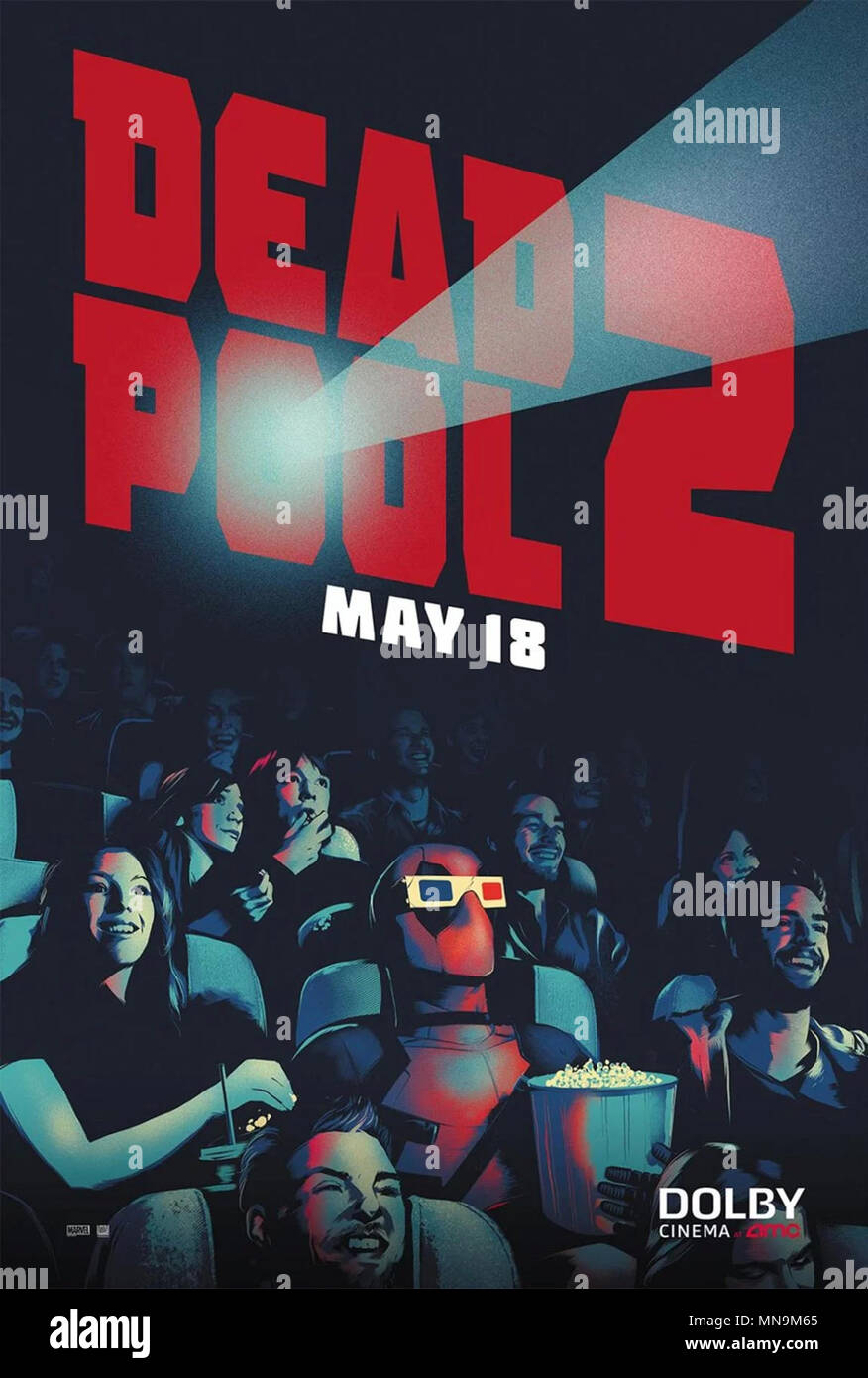 DEADPOOL 2, US Dolby AMC poster, center: Ryan Reynolds as Deadpool ...