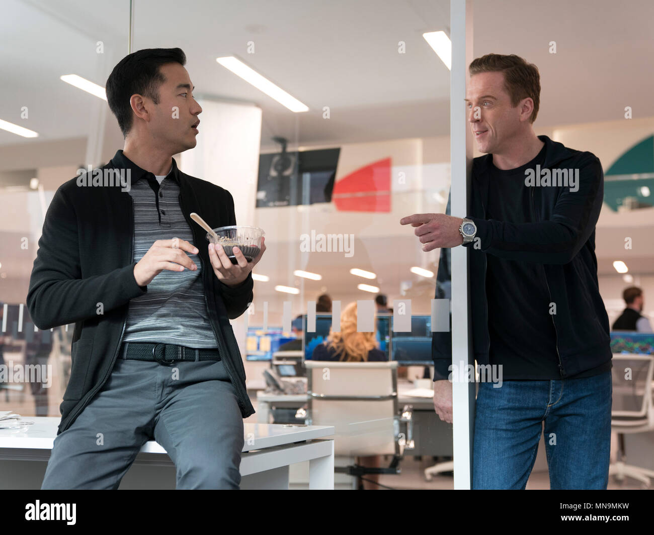 BILLIONS, from left: Daniel K. Isaac, Damian Lewis, 'Not You, Mr. Dake ...