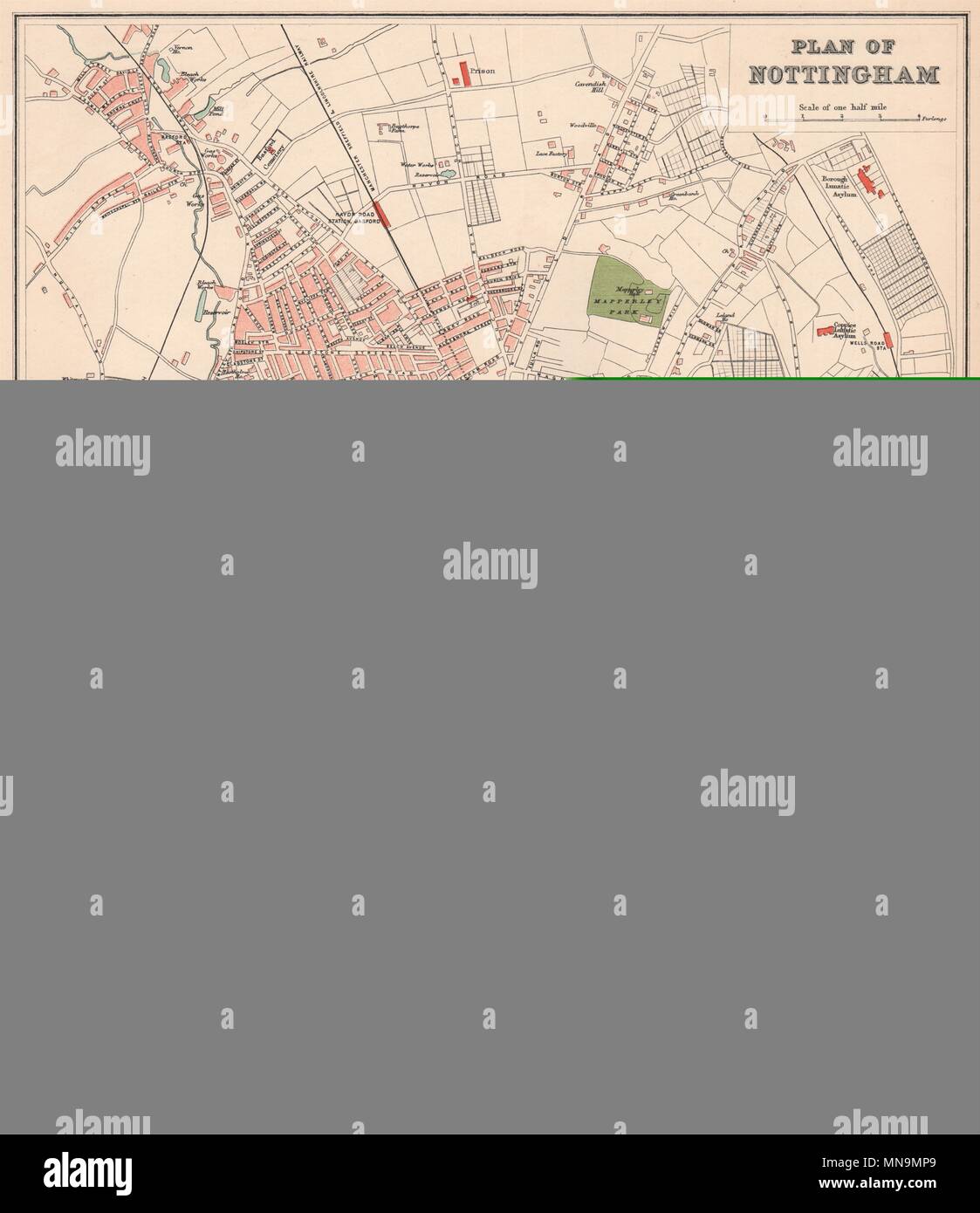 Nottingham nottinghamshire england map hi-res stock photography and ...