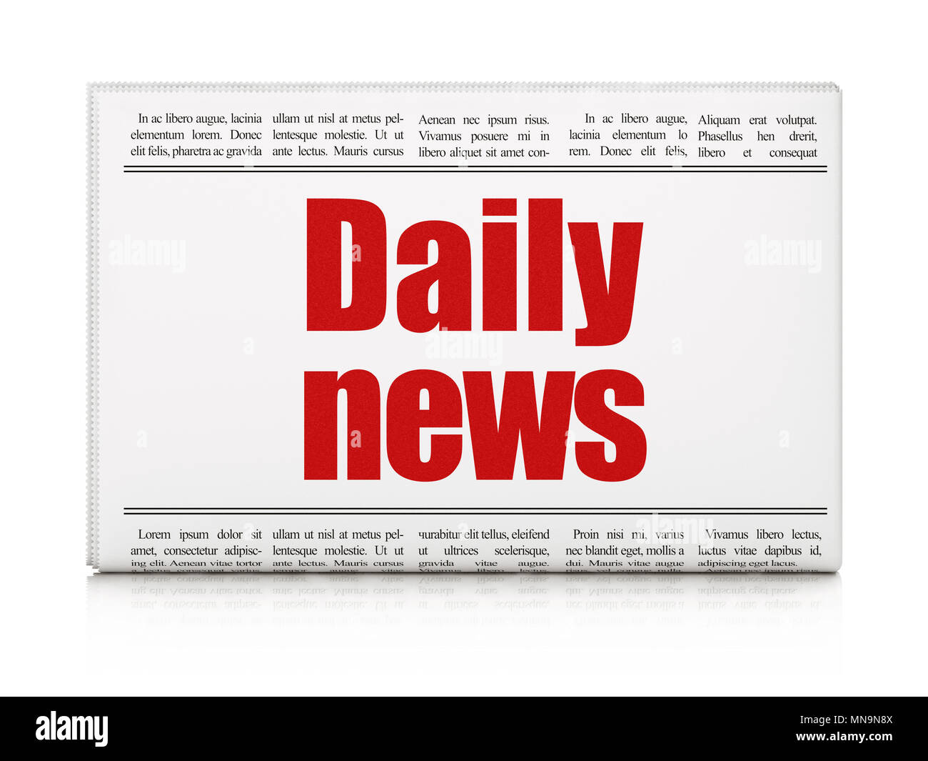 News concept: newspaper headline Daily News Stock Photo - Alamy