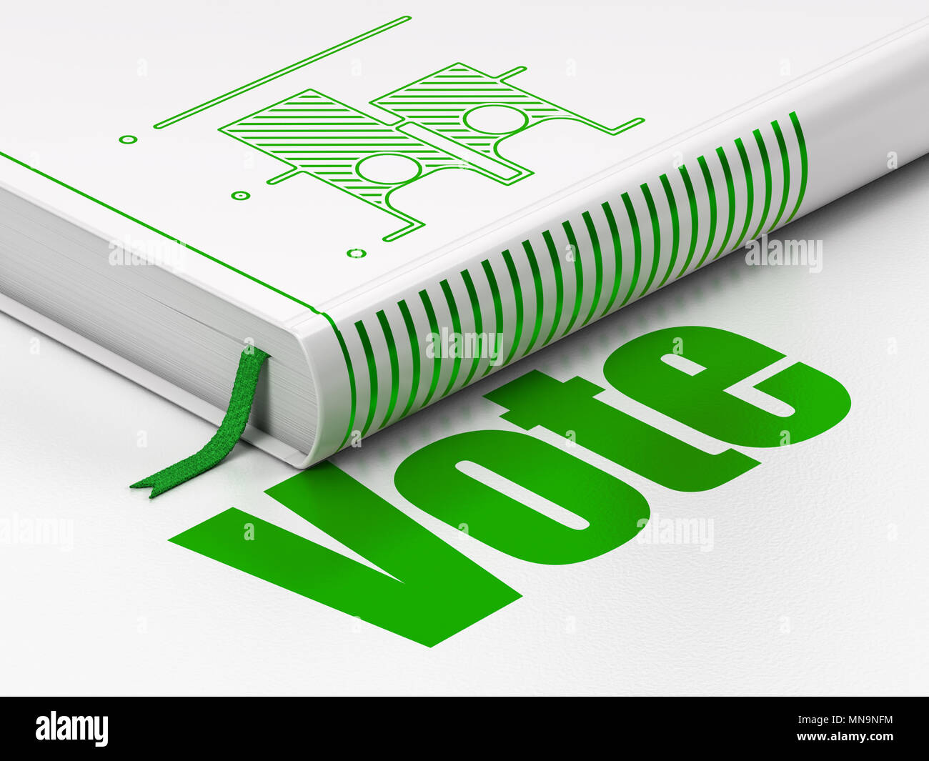 Political concept: book Election, Vote on white background Stock Photo ...