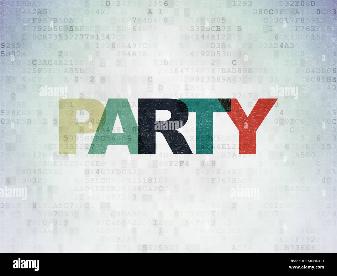 Entertainment, concept: Party on Digital Data Paper background Stock ...