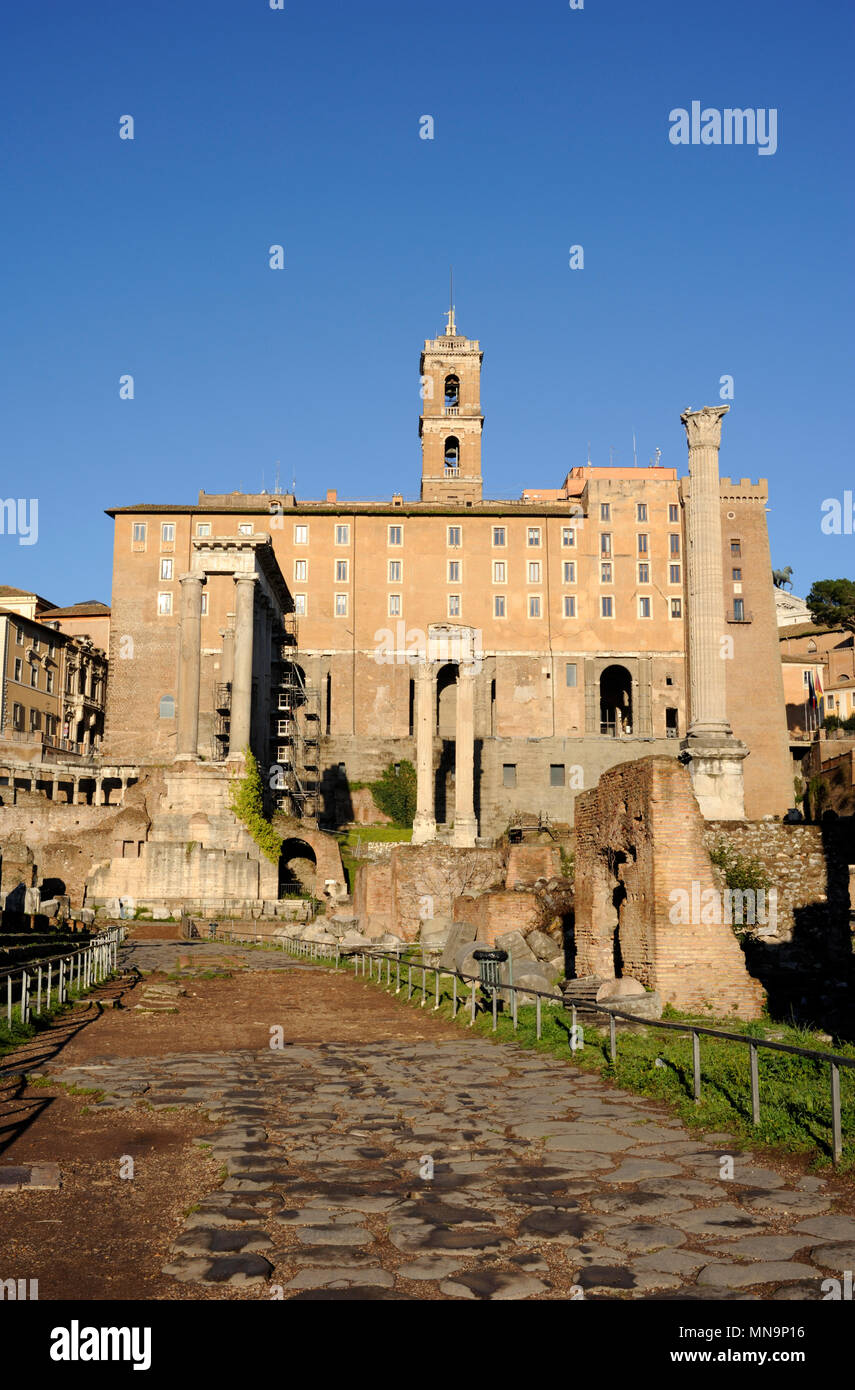 Italy, Rome, Roman Forum, Via Sacra (Sacred Street Stock Photo - Alamy