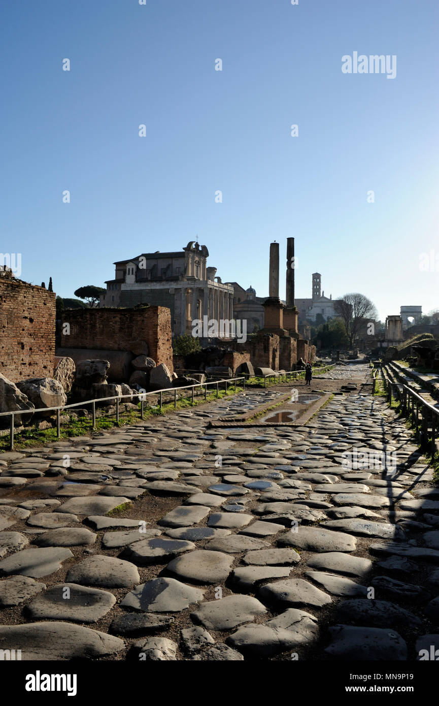 Italy, Rome, Roman Forum, Via Sacra (Sacred Street Stock Photo - Alamy