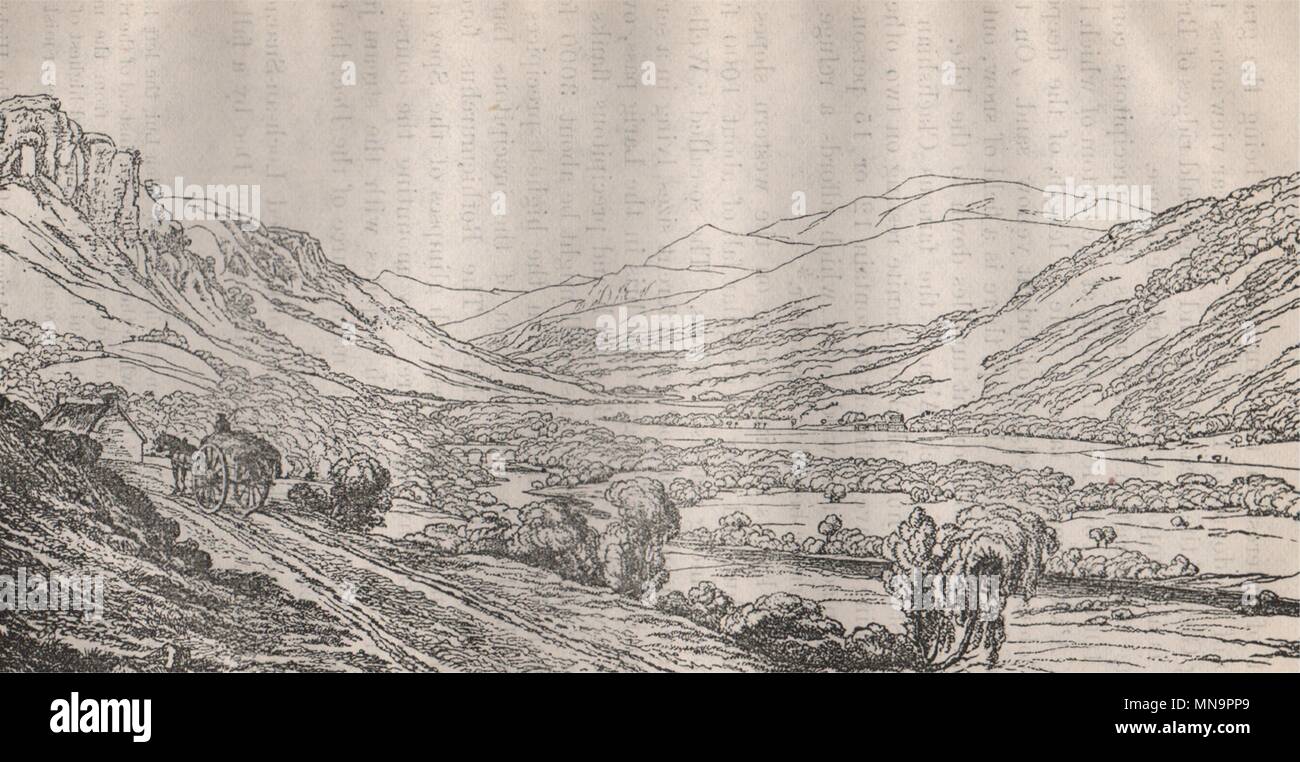 Vale of Dee above Castleton. Scotland 1886 old antique vintage print ...