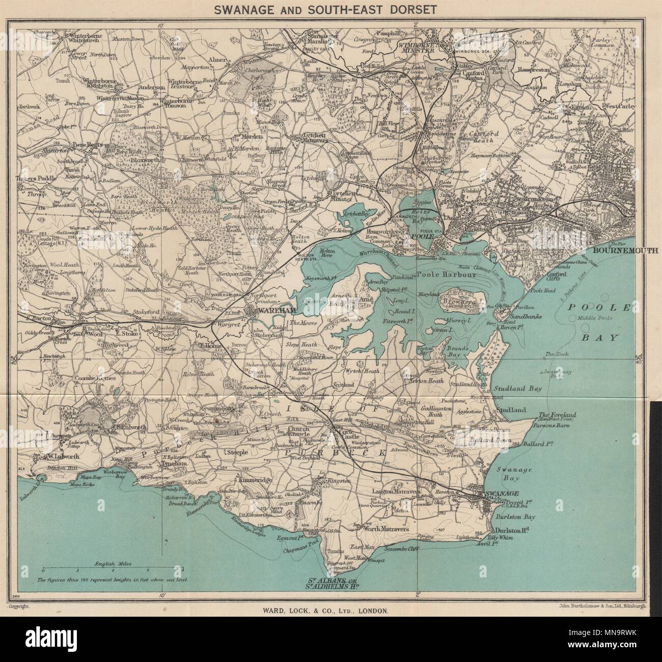 SOUTH-EAST DORSET. Isle of Purbeck Poole Harbour Wareham Bournemouth ...