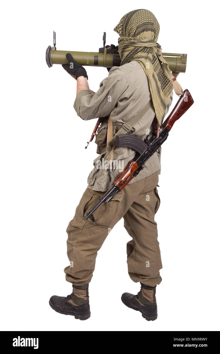 mercenary with anti-tank rocket launcher - RPG 26 Stock Photo - Alamy