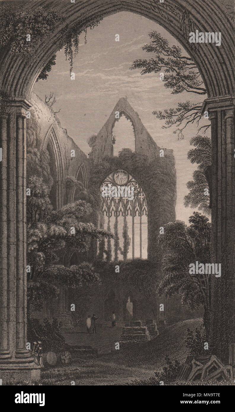 West window of Tintern Abbey, From the north transept, by Henry ...