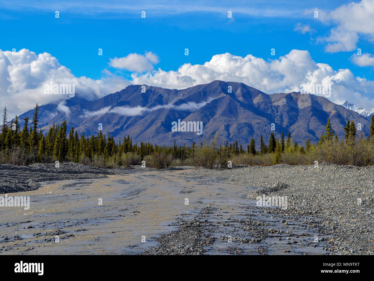 River crossing Road in Alaska Stock Photo - Alamy