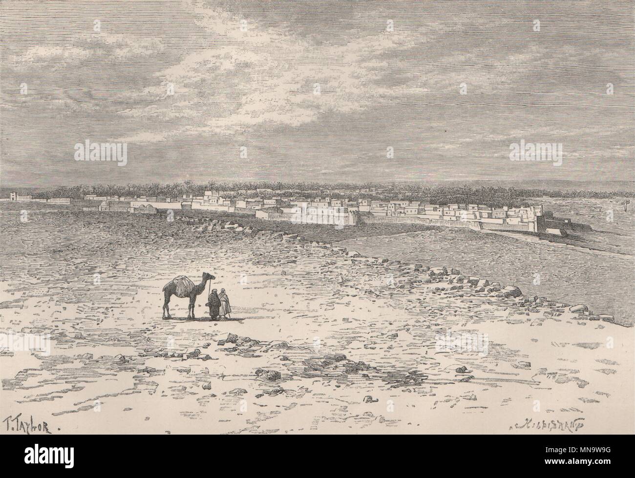 General view of Ghadames. Libya 1885 old antique vintage print picture ...