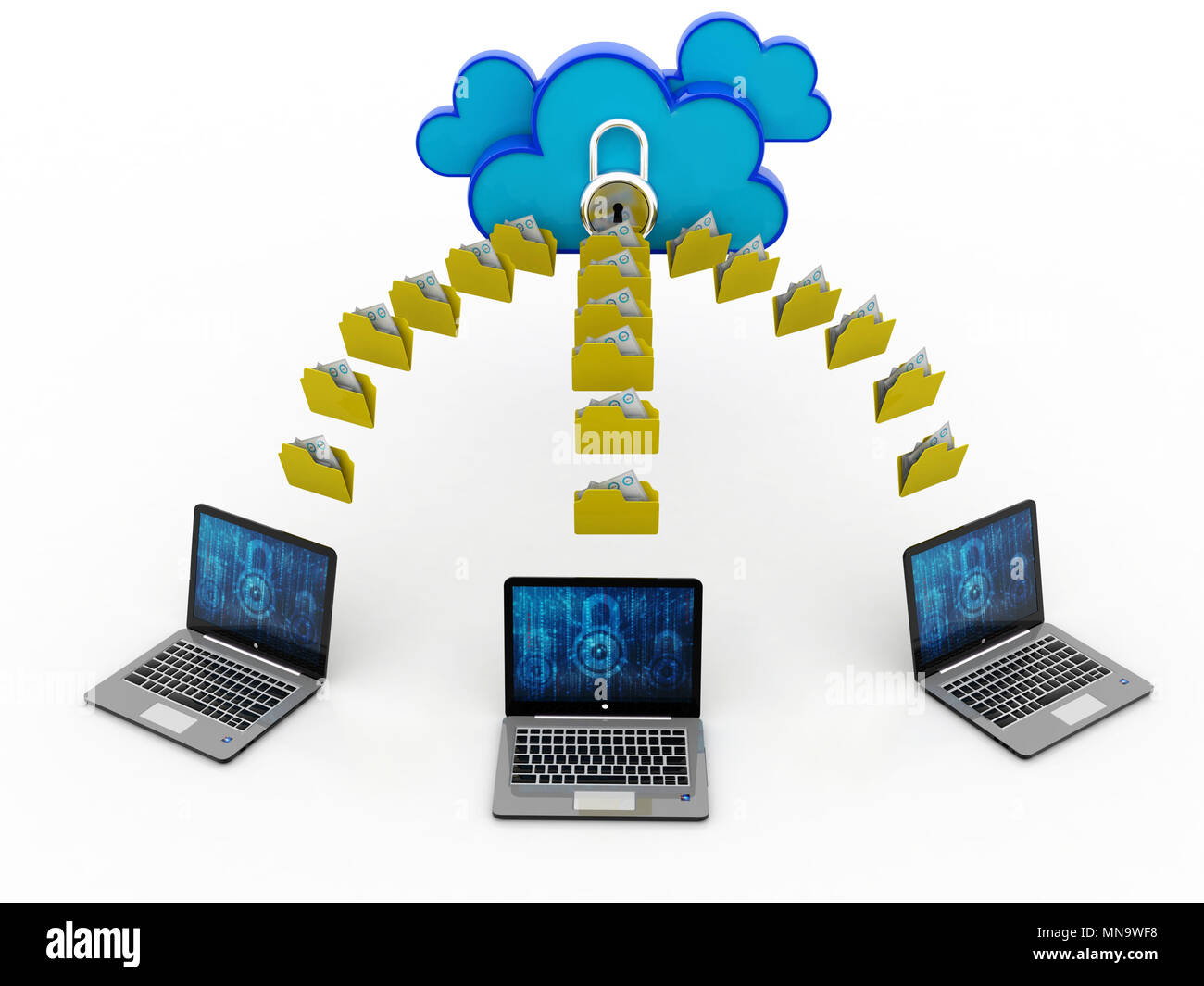 3d rendering Cloud computing concept, cloud network Concept Stock Photo - Alamy