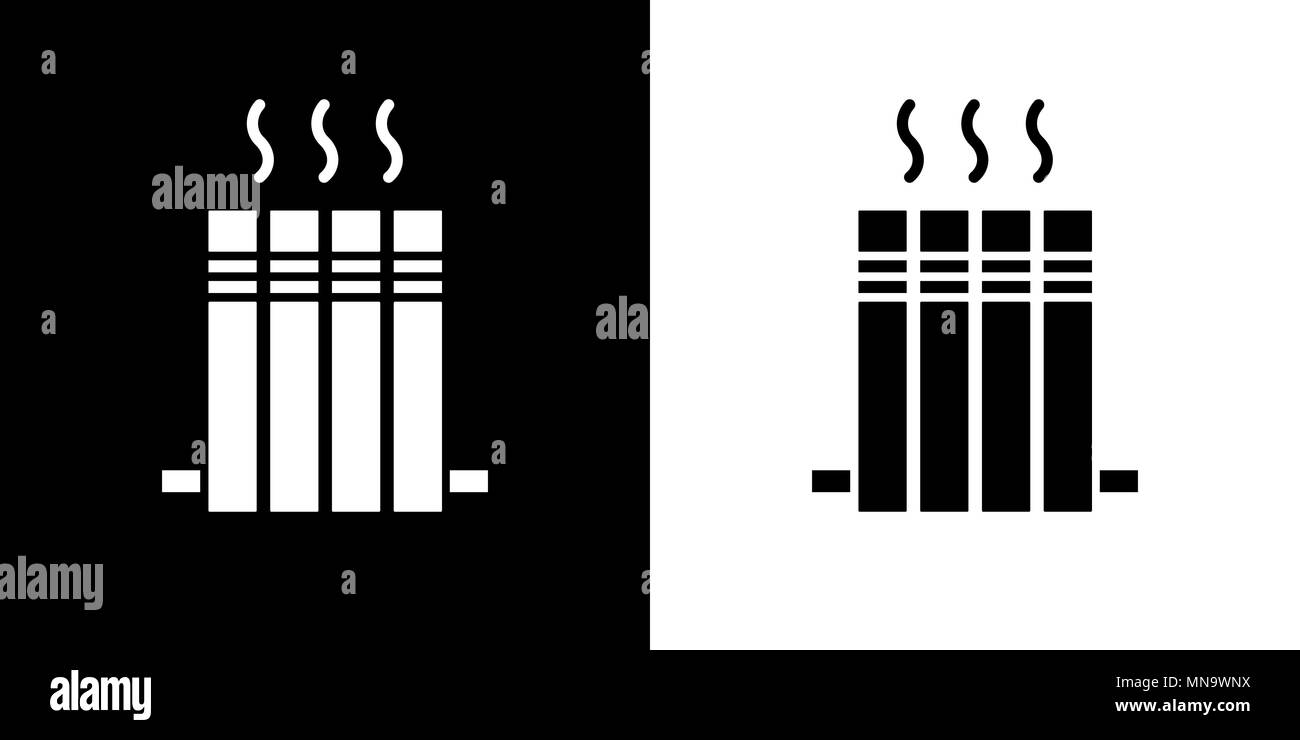 radiator icon in black and white. set Stock Vector Image & Art - Alamy