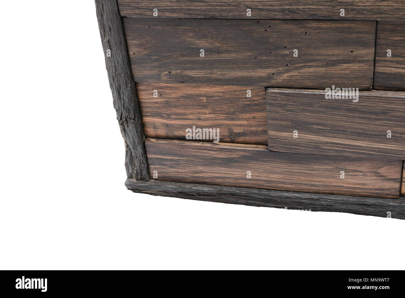 Wooden isolated background texture, compound tree of different pieces ...