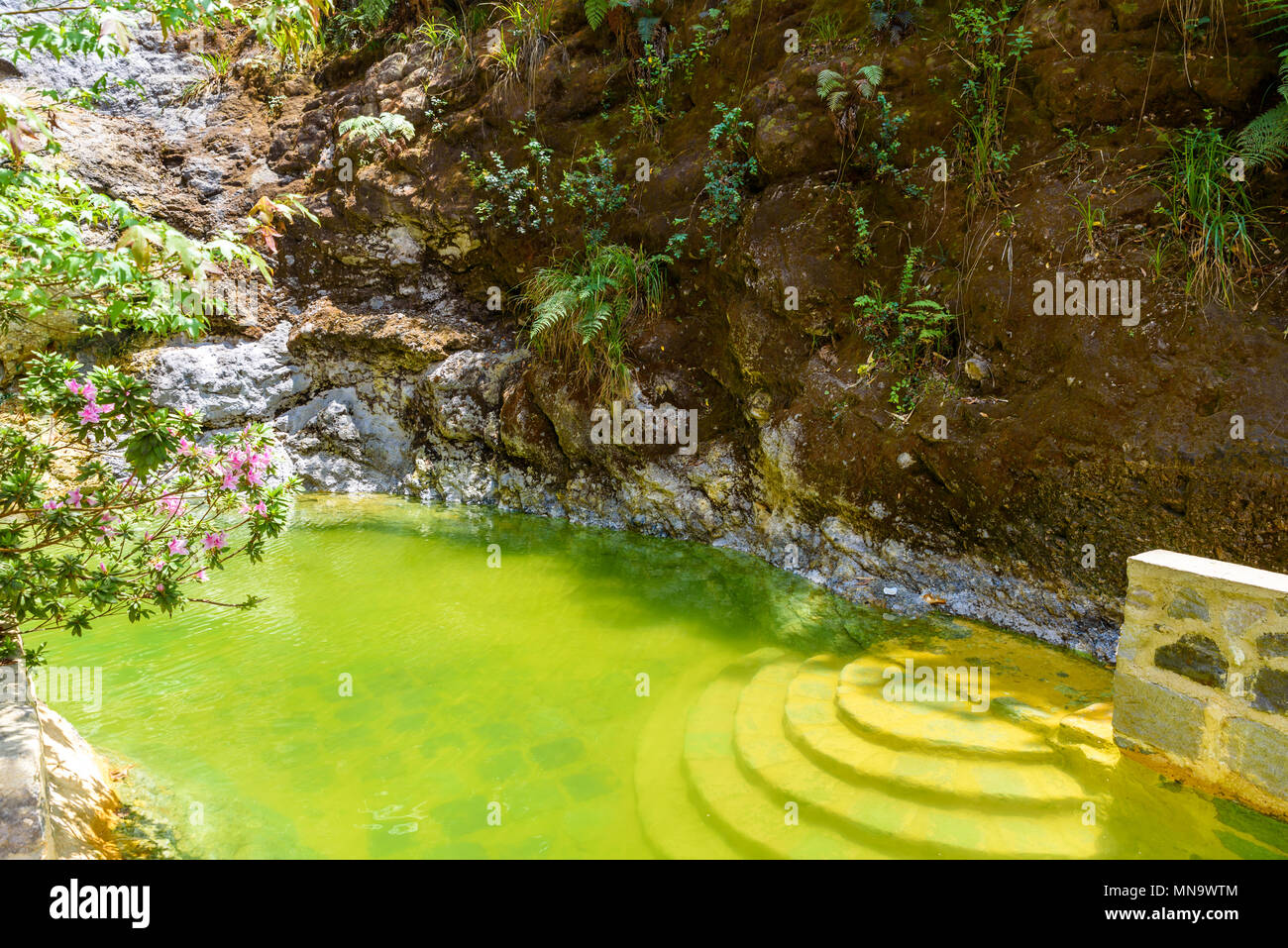 Natural pool of Fuentes Georginas - hot springs around Zunil and ...