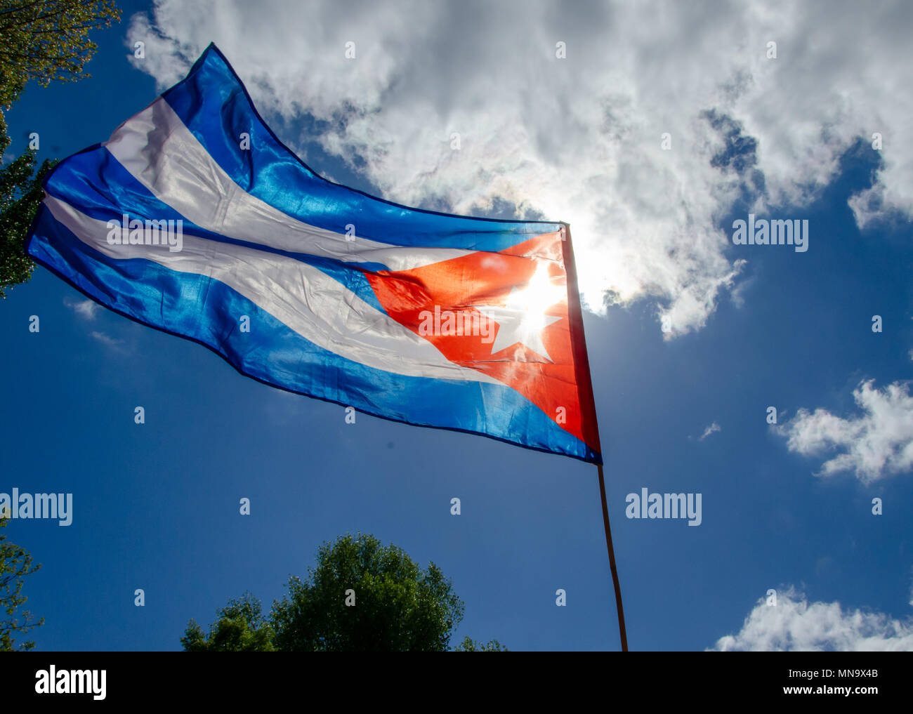 Caribbean waving national flag hi-res stock photography and images - Alamy