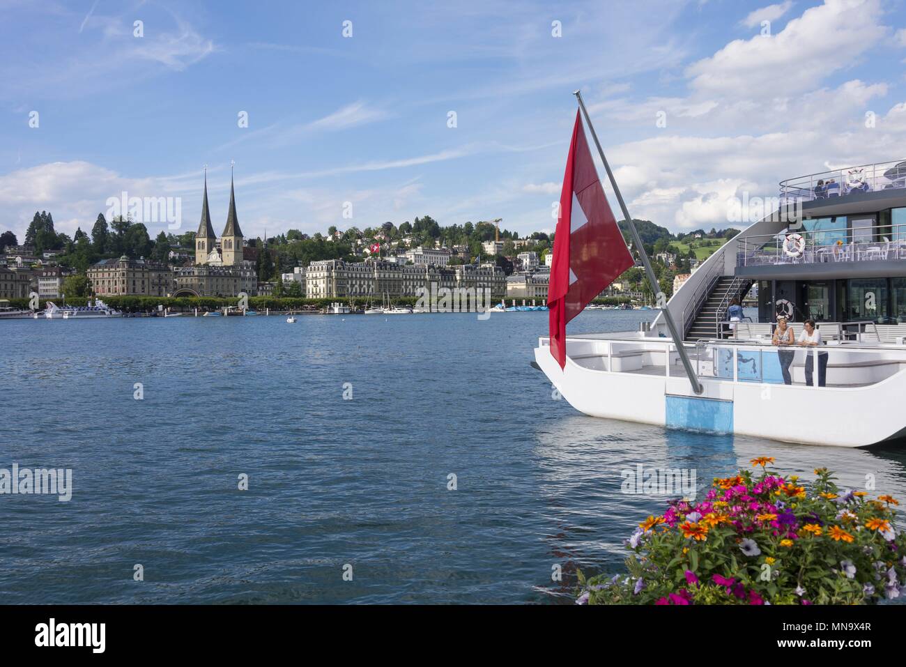 Switzerland Luzern lake view 14 June 2017 | usage worldwide Stock Photo ...