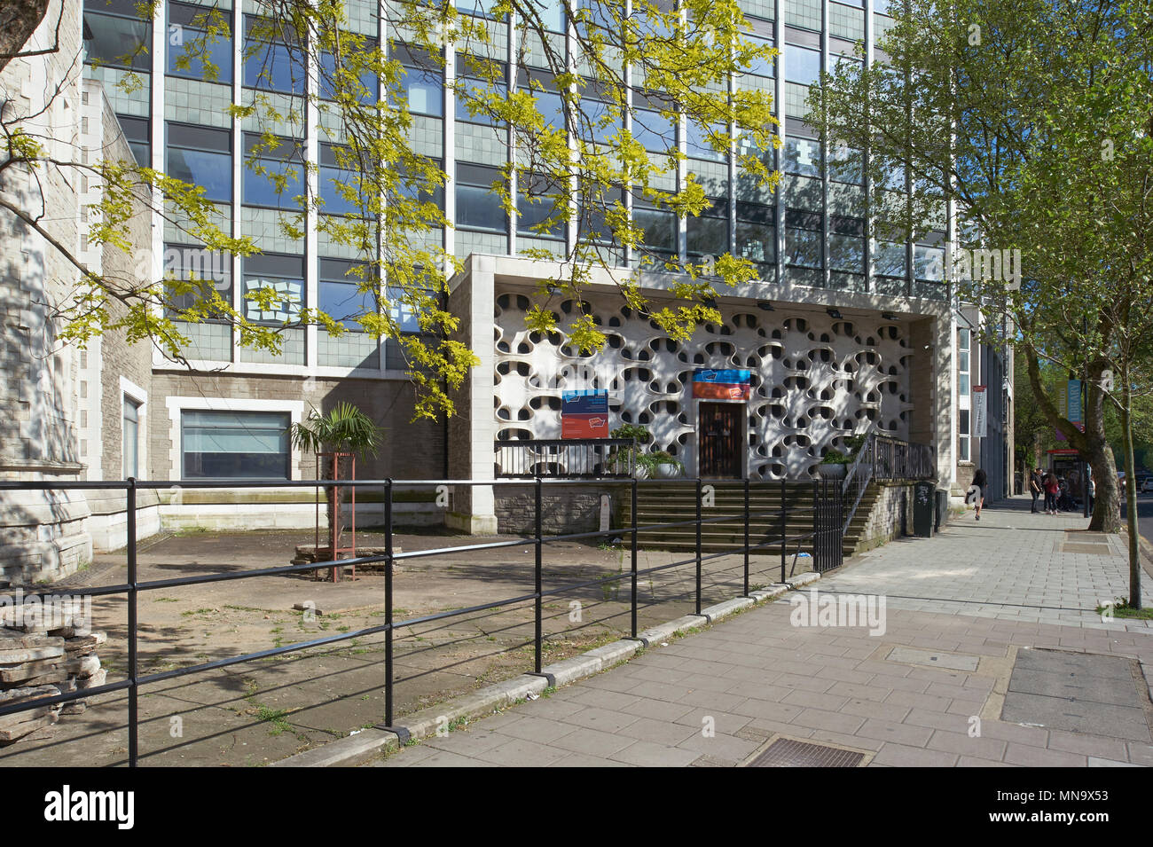 Extrior of concrete facade of Christ Church, Lambeth designed by John ...