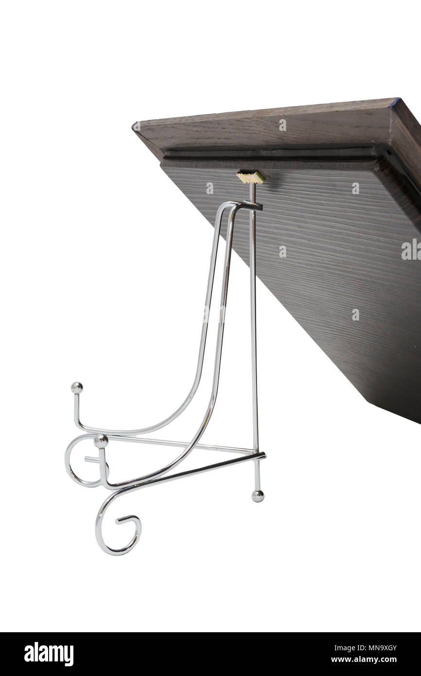 Iron stand for a frame on a white background Stock Photo - Alamy