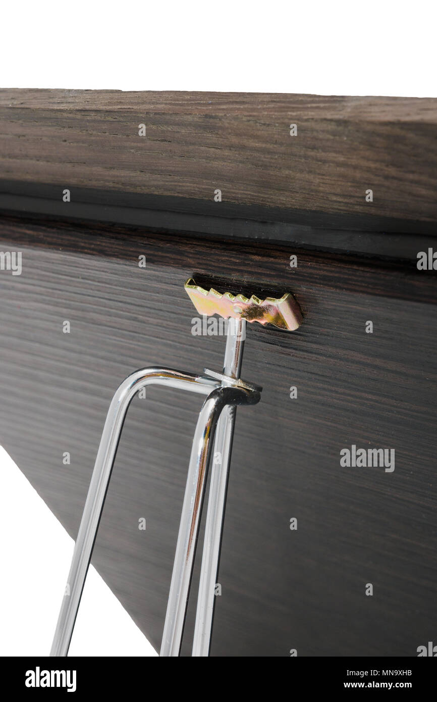 Iron stand for a frame on a white background Stock Photo - Alamy