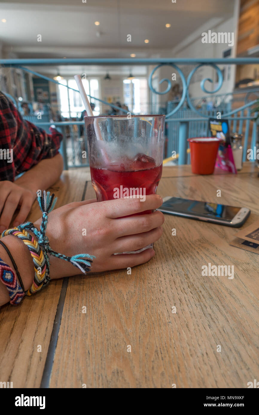 Inside a typical English town cafe in Worcester, UK Stock Photo - Alamy
