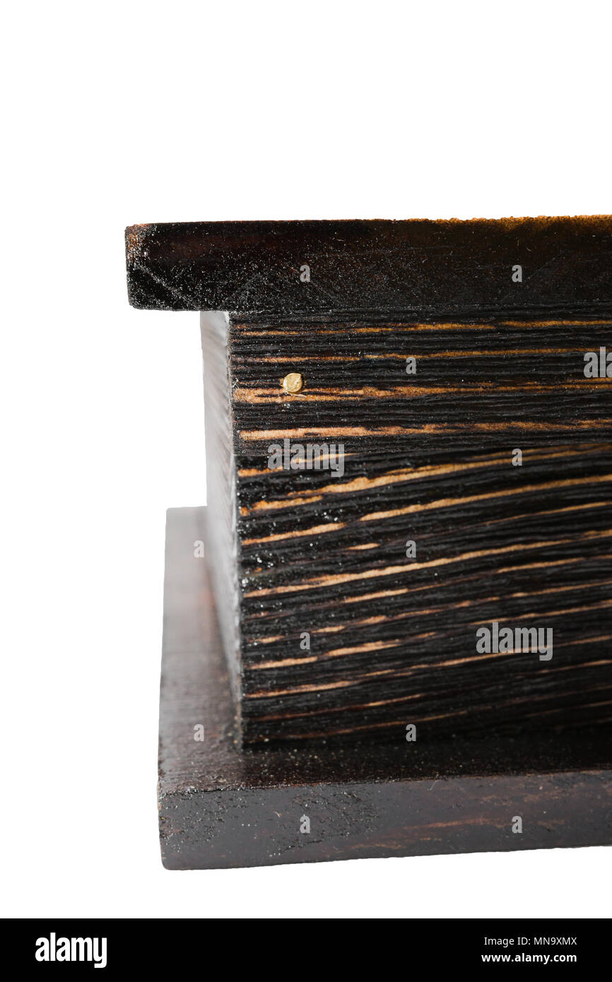 Wooden lacquered box on a white background Stock Photo - Alamy