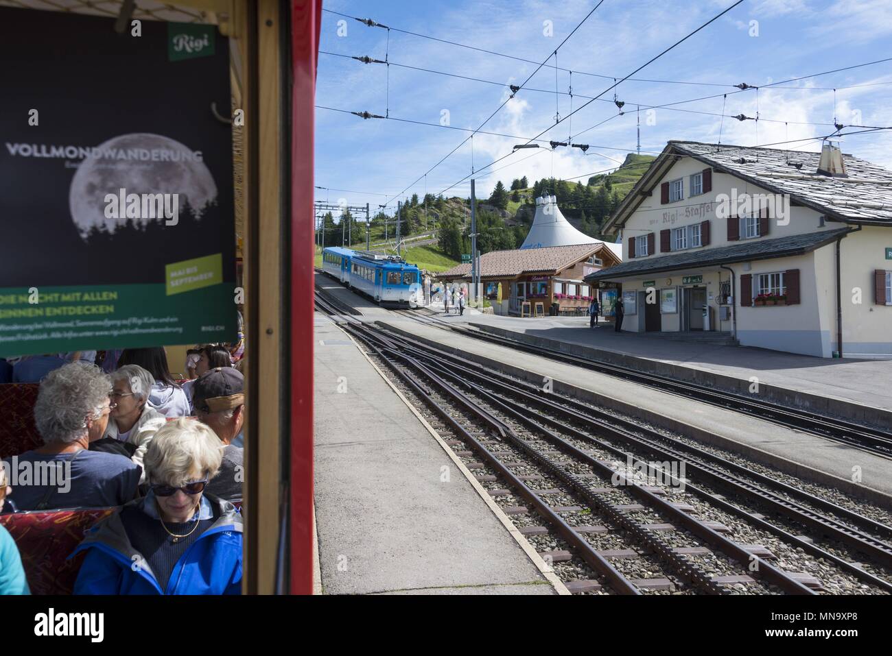 Switzerland Rigi rack railway 16 July 2017 | usage worldwide Stock ...
