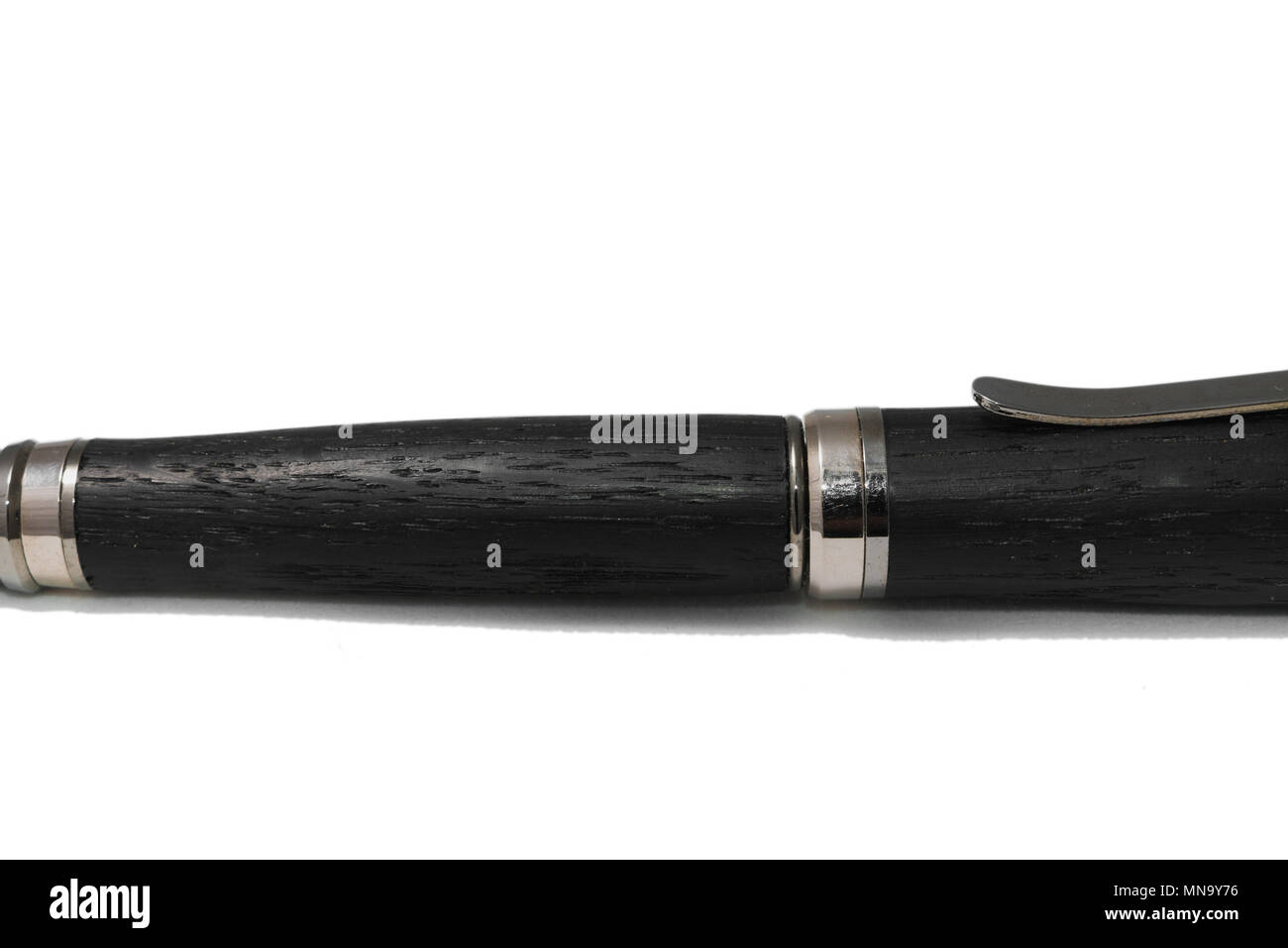 Ballpoint pen made of wood and metal on a white background Stock Photo ...
