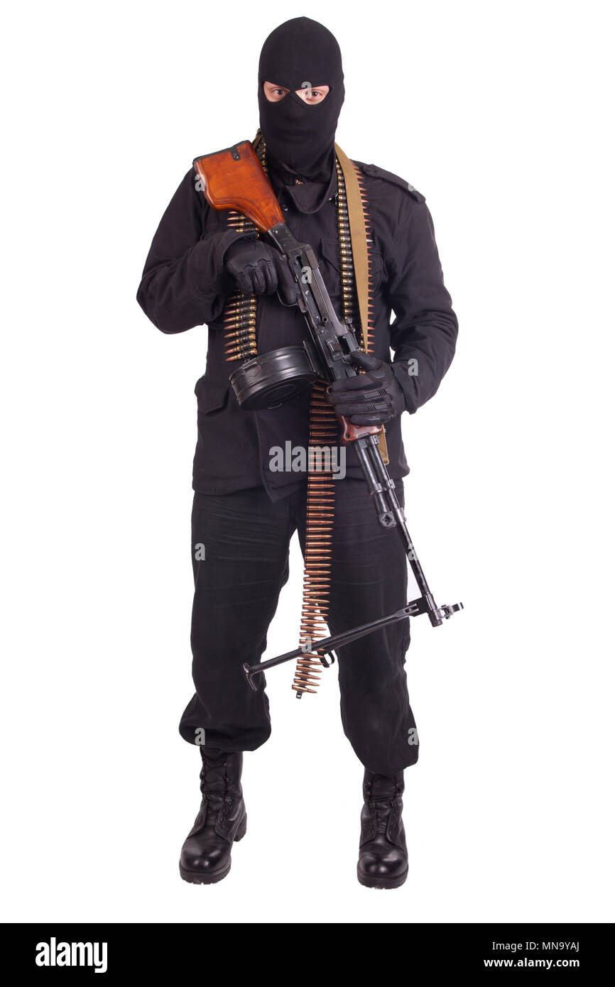 mercenary with RPD 44 machine gun Stock Photo - Alamy