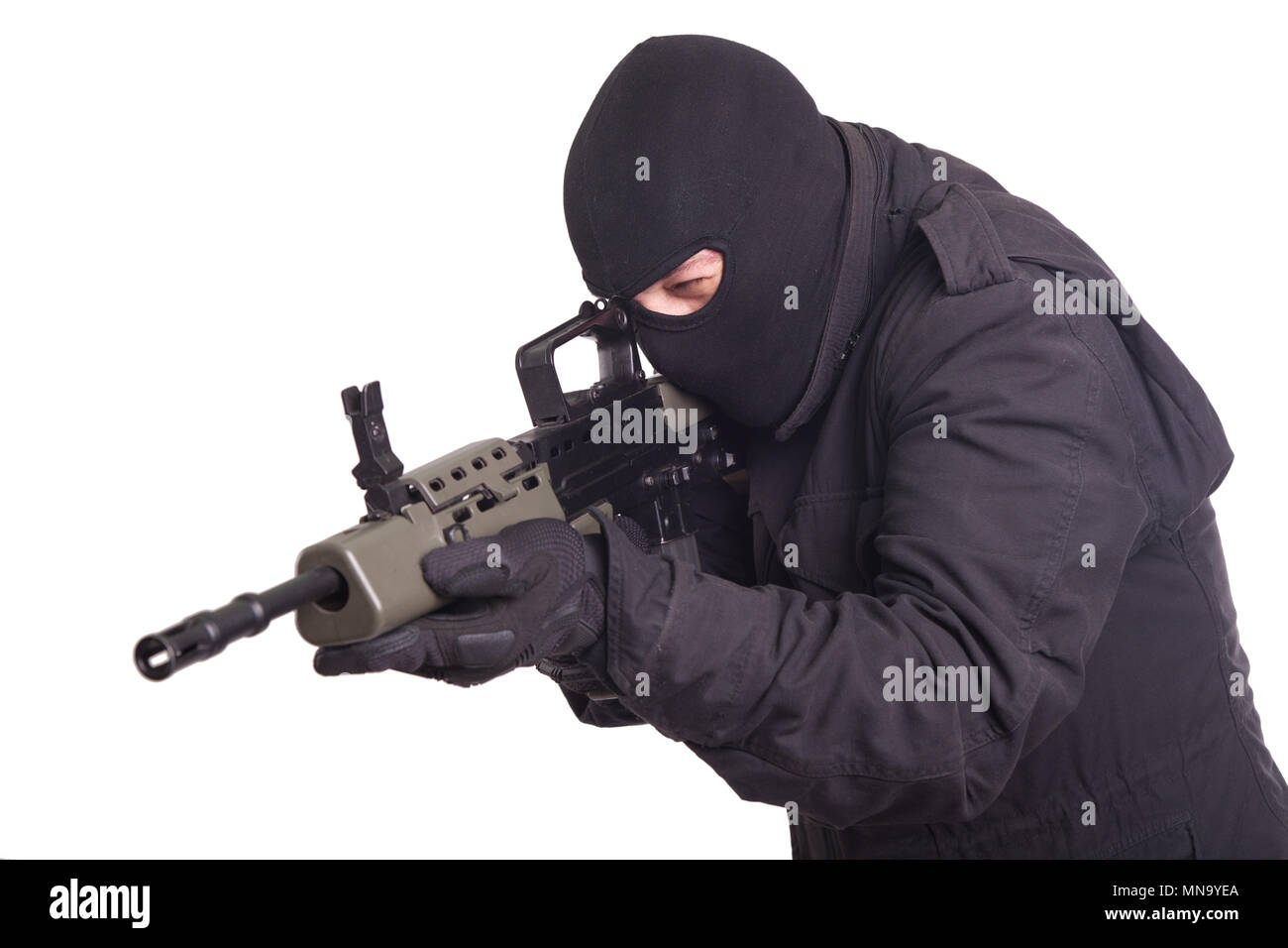 mercenary with l85a1 rifle Stock Photo - Alamy