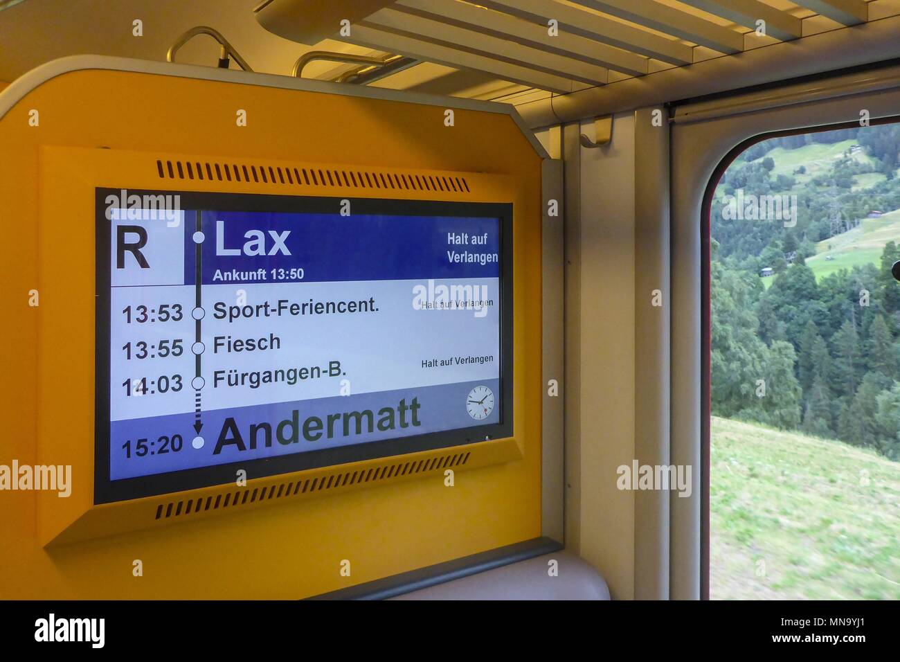 Switzerland Wallis SSB train - June 2017 | usage worldwide Stock Photo ...