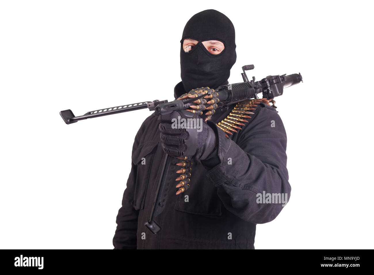 Gangster With Machine Gun Stock Photos & Gangster With Machine Gun ...