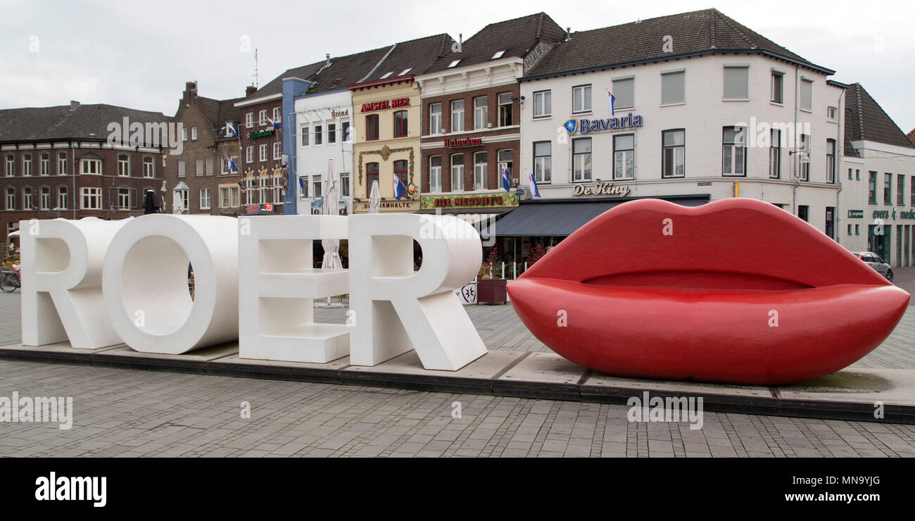Sign in the city of Roermond in the Limburg region of the Netherlands ...