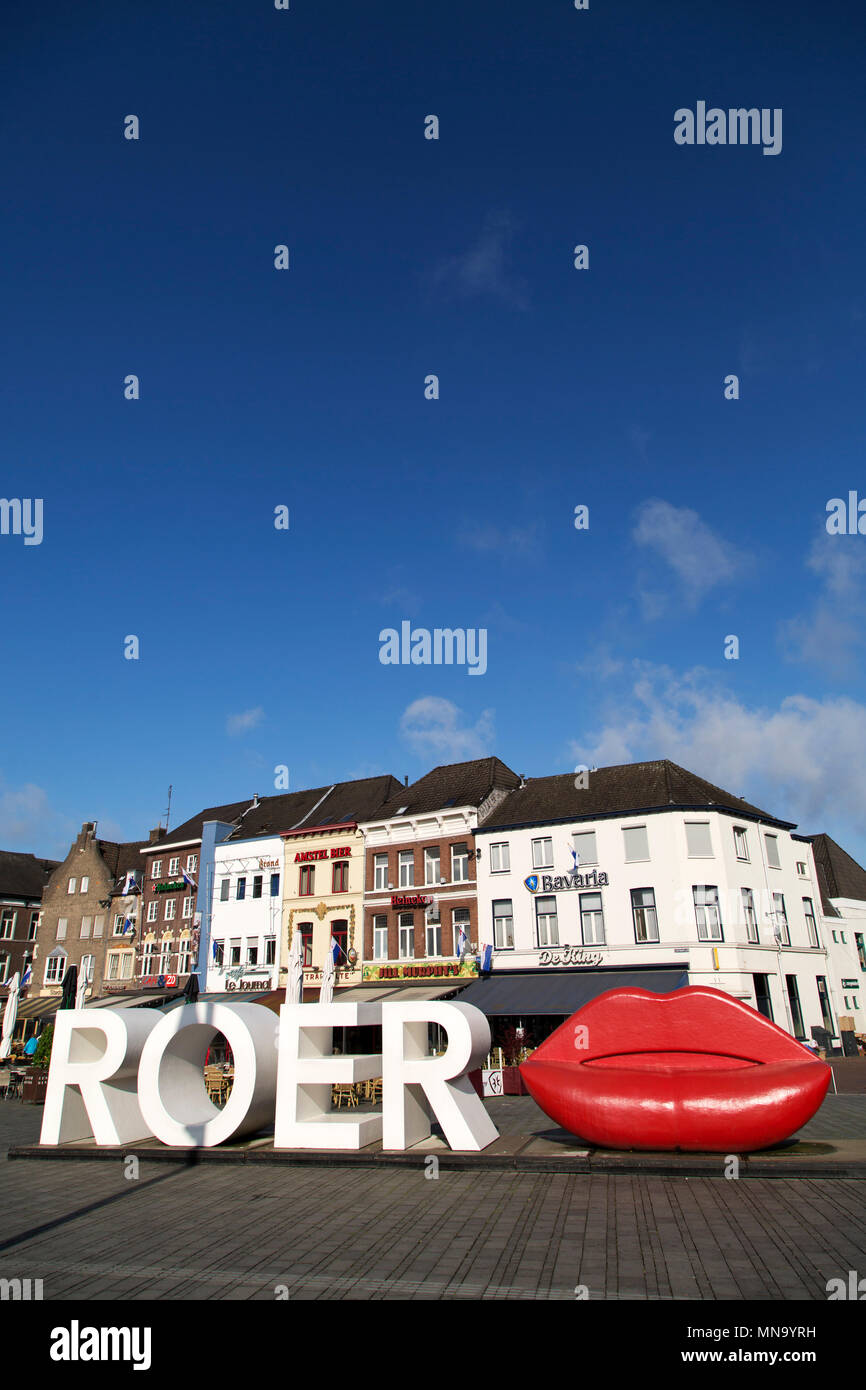 Sign in the city of Roermond in the Limburg region of the Netherlands ...