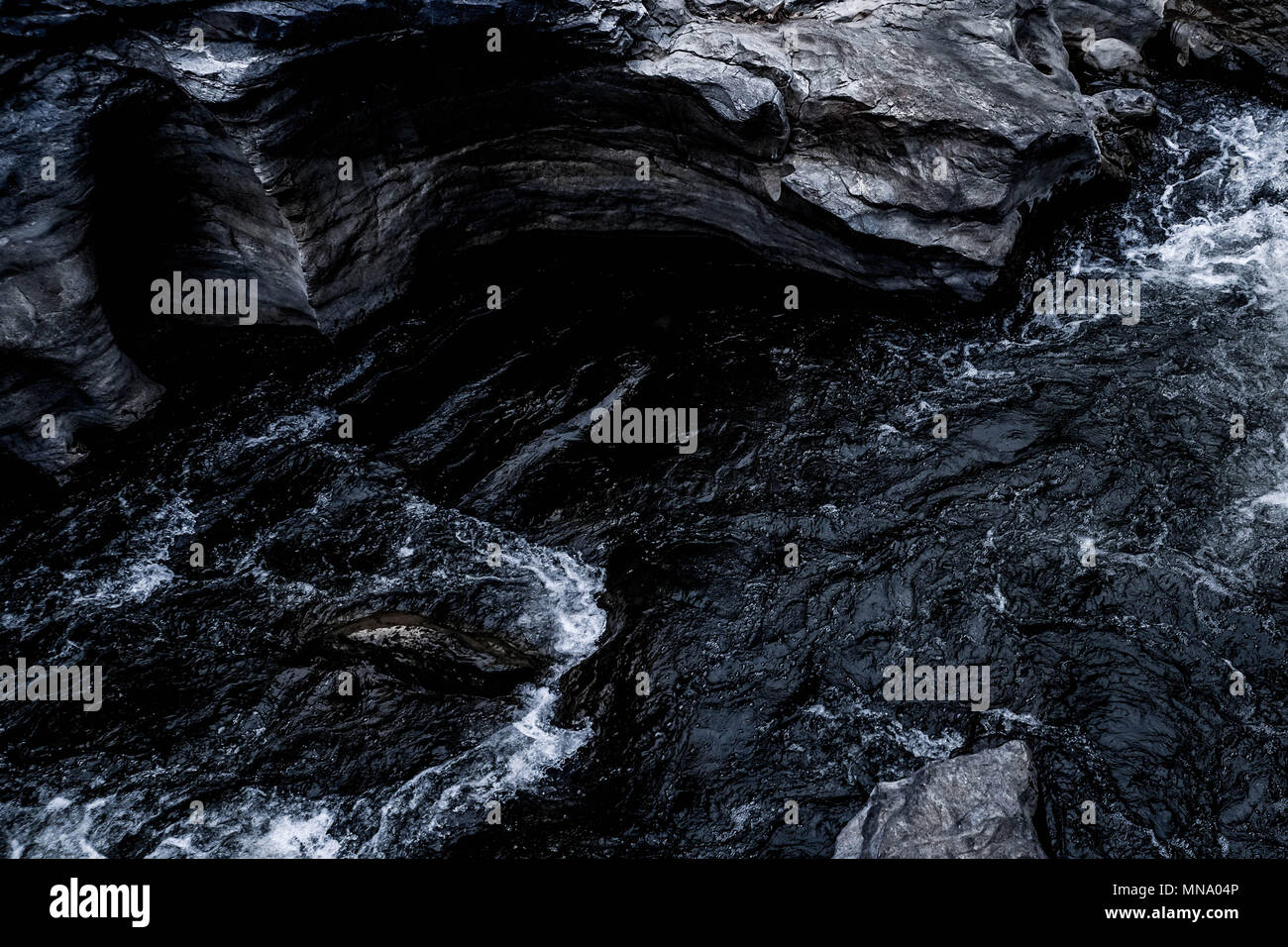 Abstract dark blue Waterfall wave water background texture Stock Photo ...