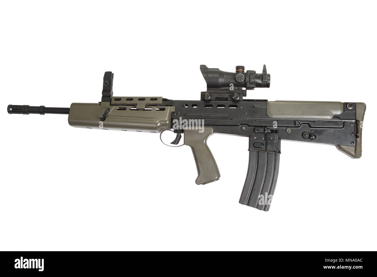 British assault rifle L85 isolated on a white background Stock Photo ...