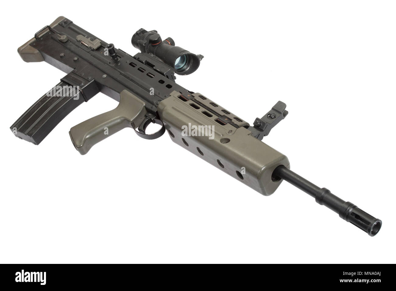 British assault rifle L85 isolated on a white background Stock Photo ...