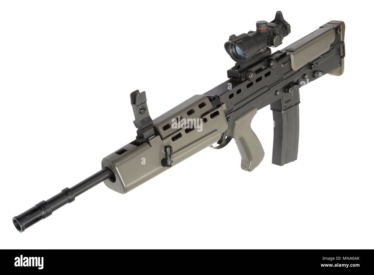 British assault rifle L85 isolated on a white background Stock Photo ...