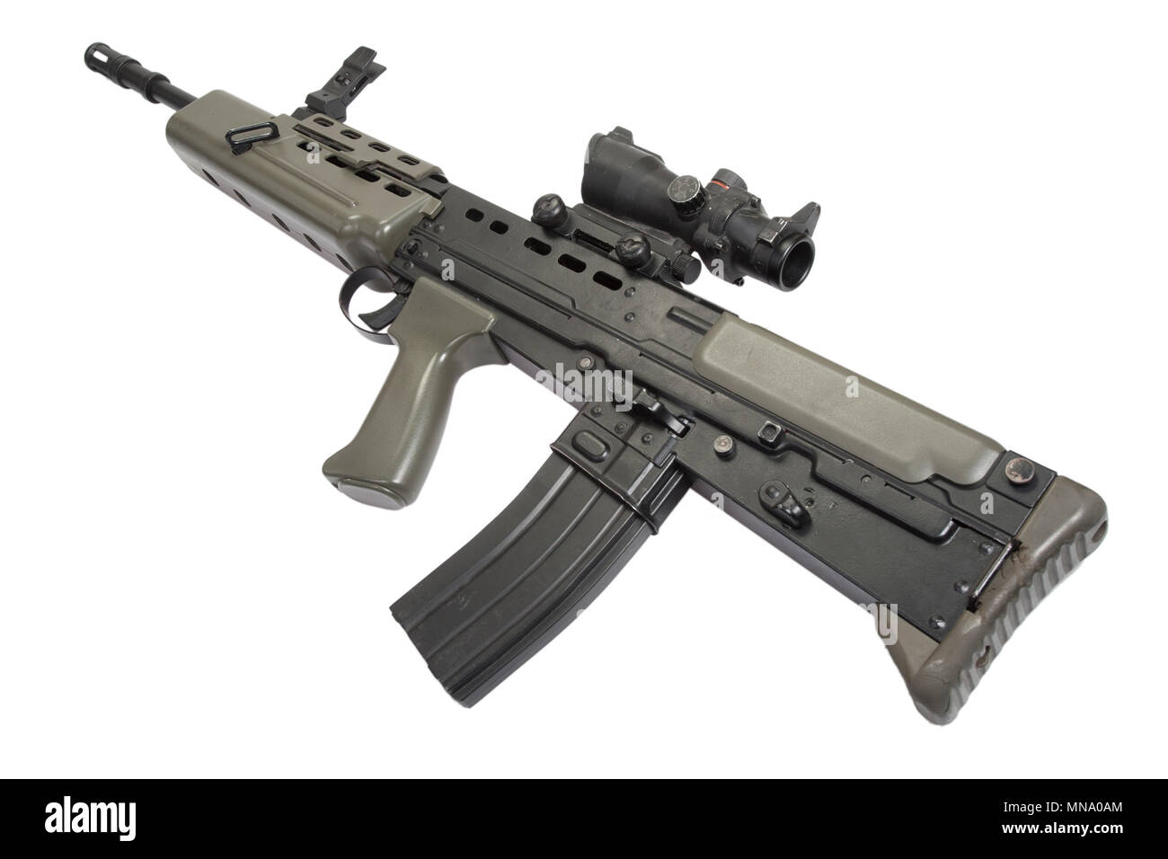 British assault rifle L85 isolated on a white background Stock Photo ...