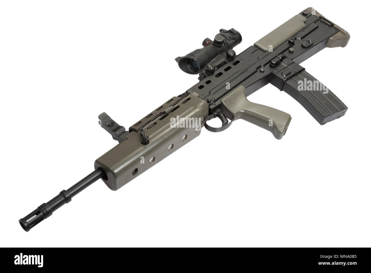 British assault rifle L85 isolated on a white background Stock Photo ...