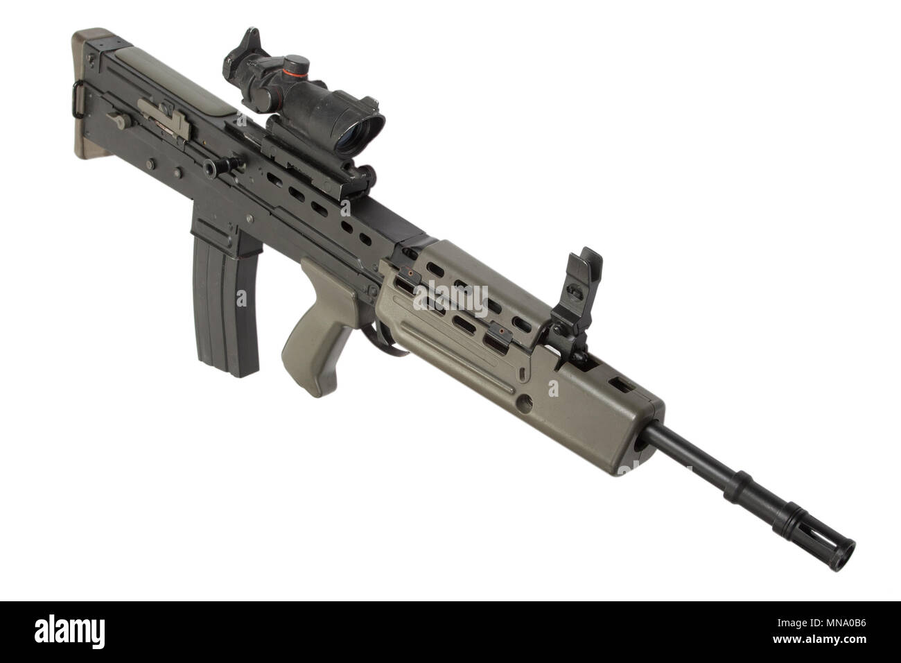 British assault rifle L85 isolated on a white background Stock Photo ...