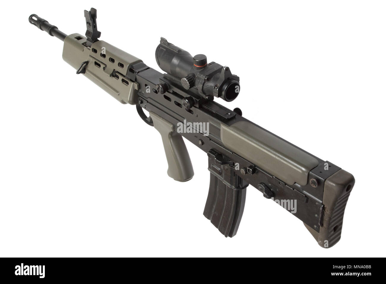 British assault rifle L85 isolated on a white background Stock Photo ...