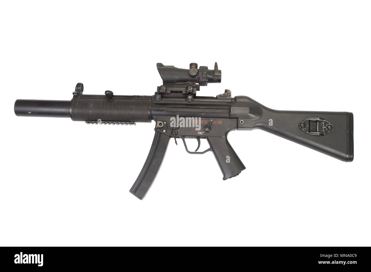 submachine gun MP5 with silencer isolated Stock Photo - Alamy