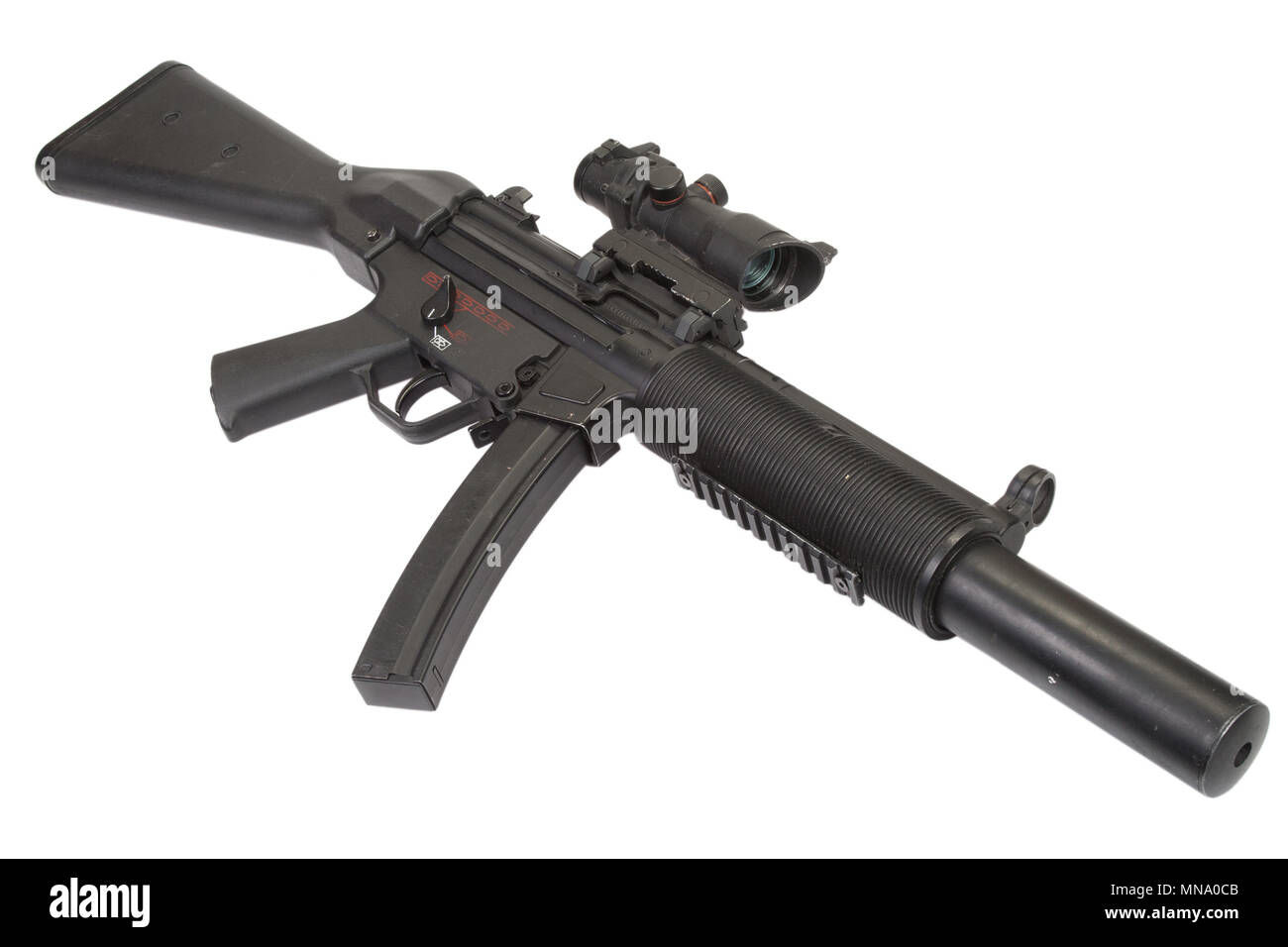 submachine gun MP5 with silencer isolated Stock Photo - Alamy